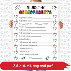 Grandparents Day Questionnaire | All About My Grandparents Worksheet ...