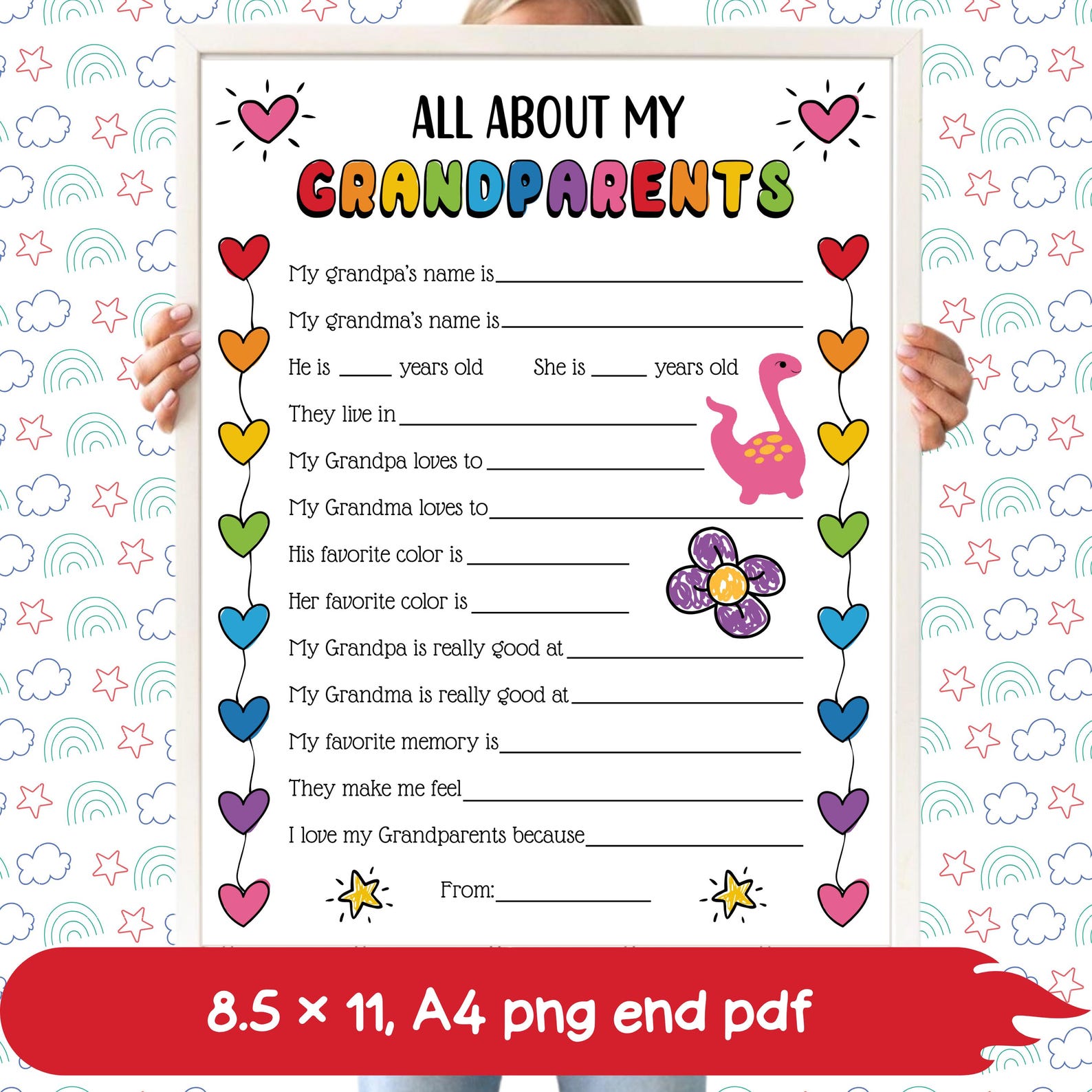 Grandparents Day Questionnaire | All About My Grandparents Worksheet ...