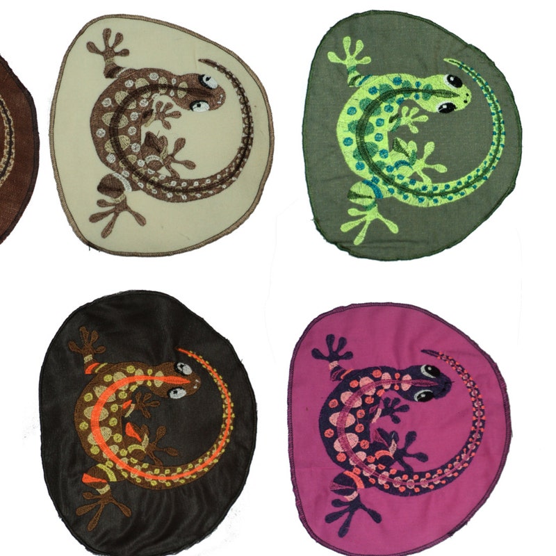 Gecko Applique - Etsy