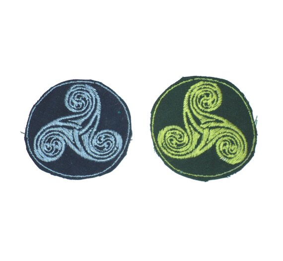Triskelion Triskel Celtic Medieval Patch Applique Swirly | Etsy