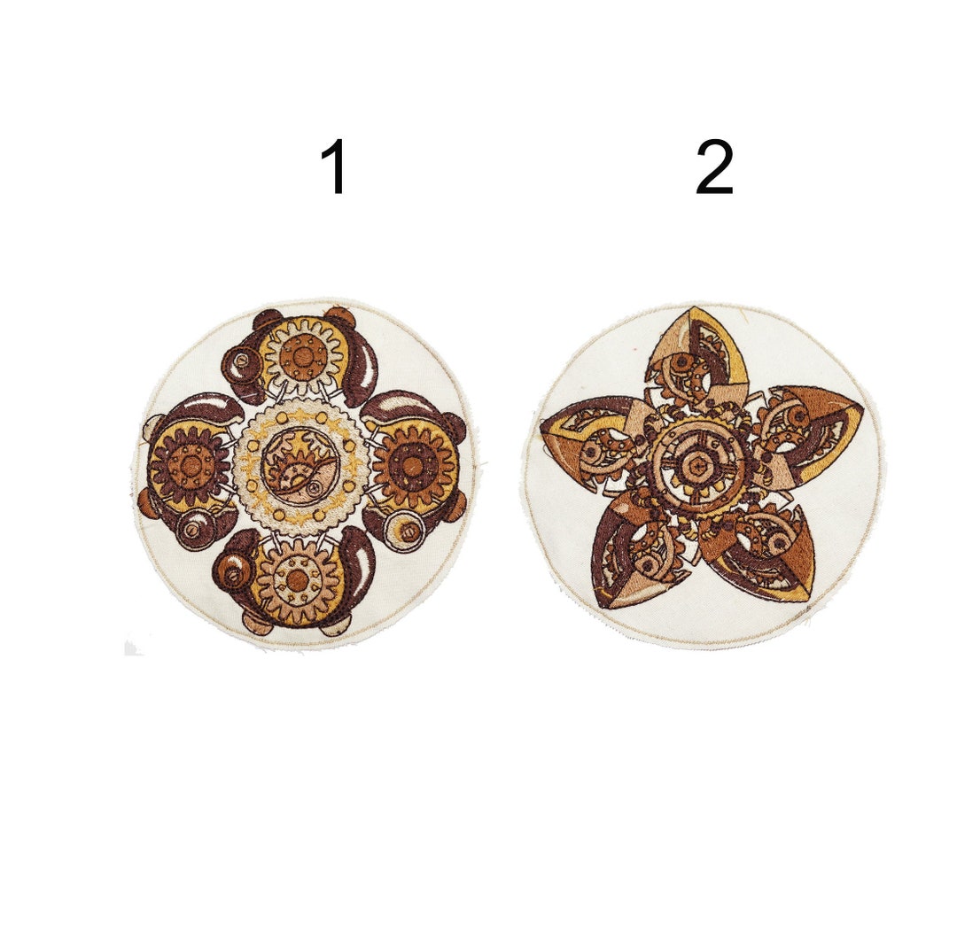 Steampunk 7/17cm Clockwork Patch Applique in Brown and Beige - Etsy