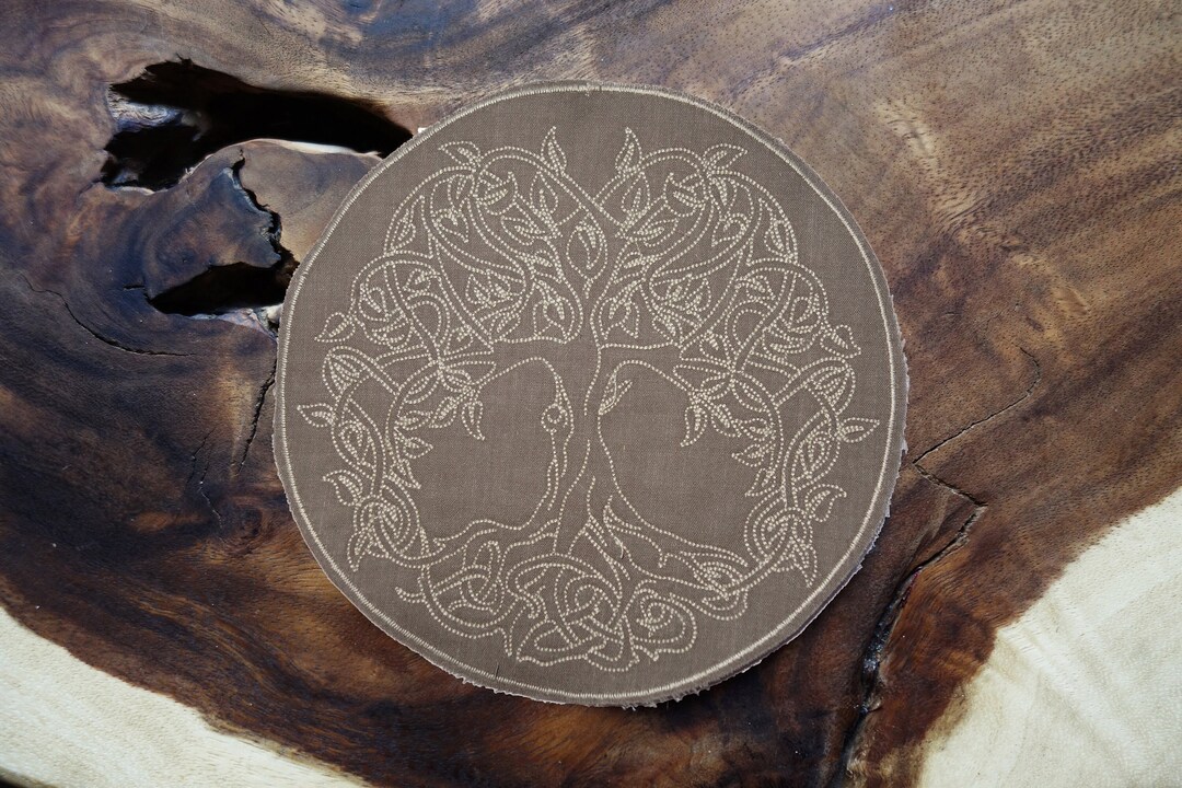 Yggdrasil keltischer Knoten Nordischer Baum des Lebens 17cm/7 Patch Applikation in taupe - Etsy.de