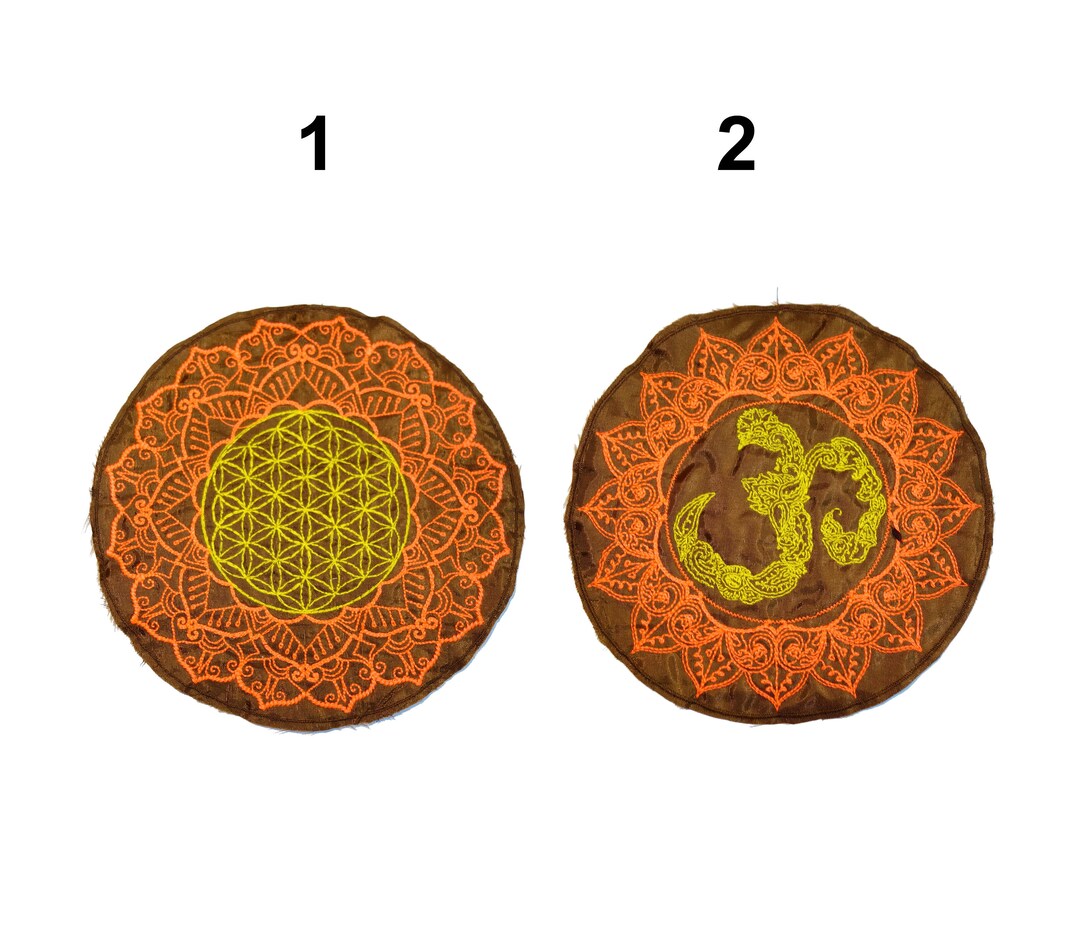 7 / 17cm ohm aum om mantra flor de la vida mandala parche de loto ...