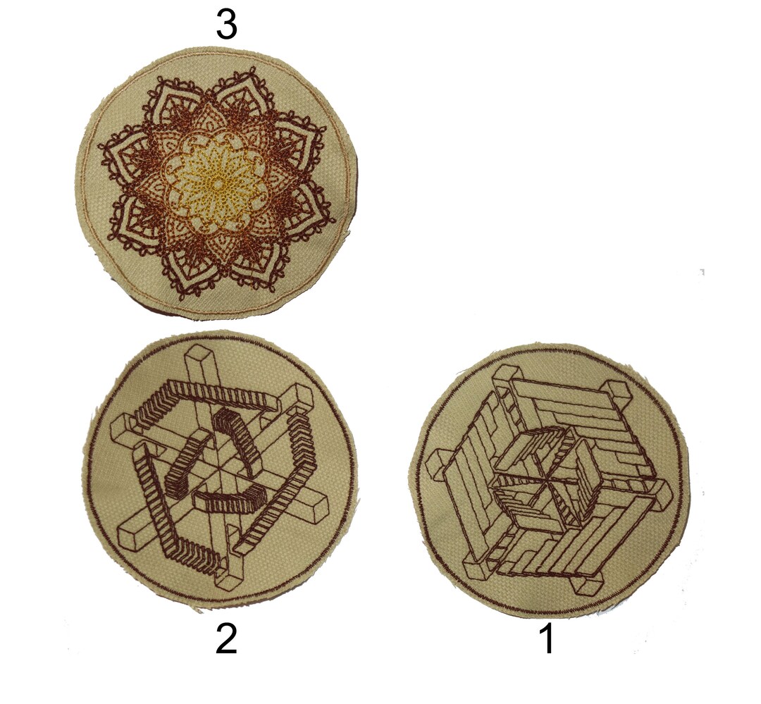 Buy 3 & Get 1 Extra for Free: Large Mandala Geometry Patch Applique - Etsy