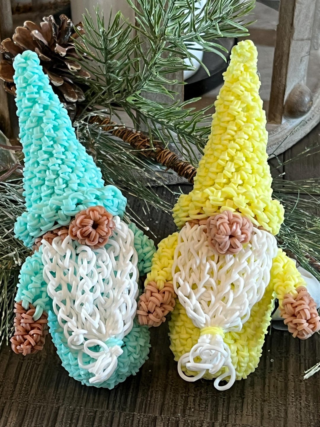 Adorable Garden Gnome, Loomigurumi, Rainbow Loom - Etsy