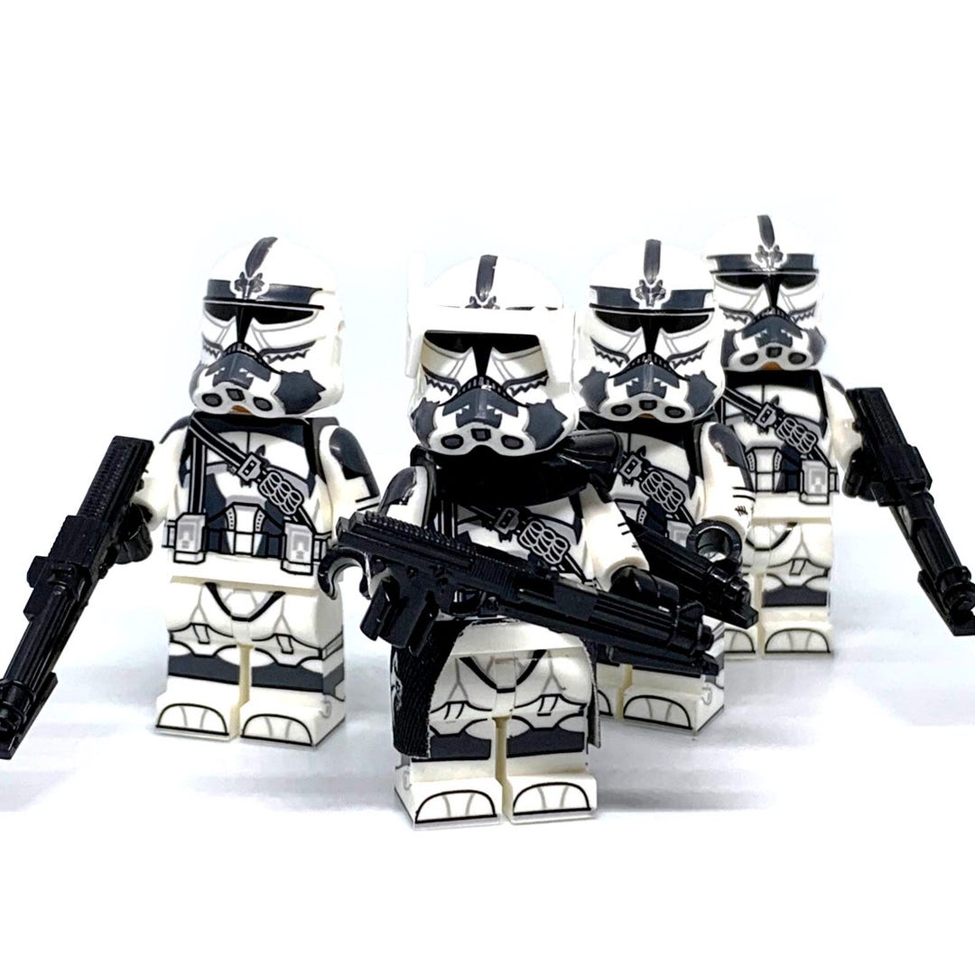 Wolfpack Infantry Custom Minifigures 104th Battalion Wolffe Grey Clone Troopers Republic Clone ...