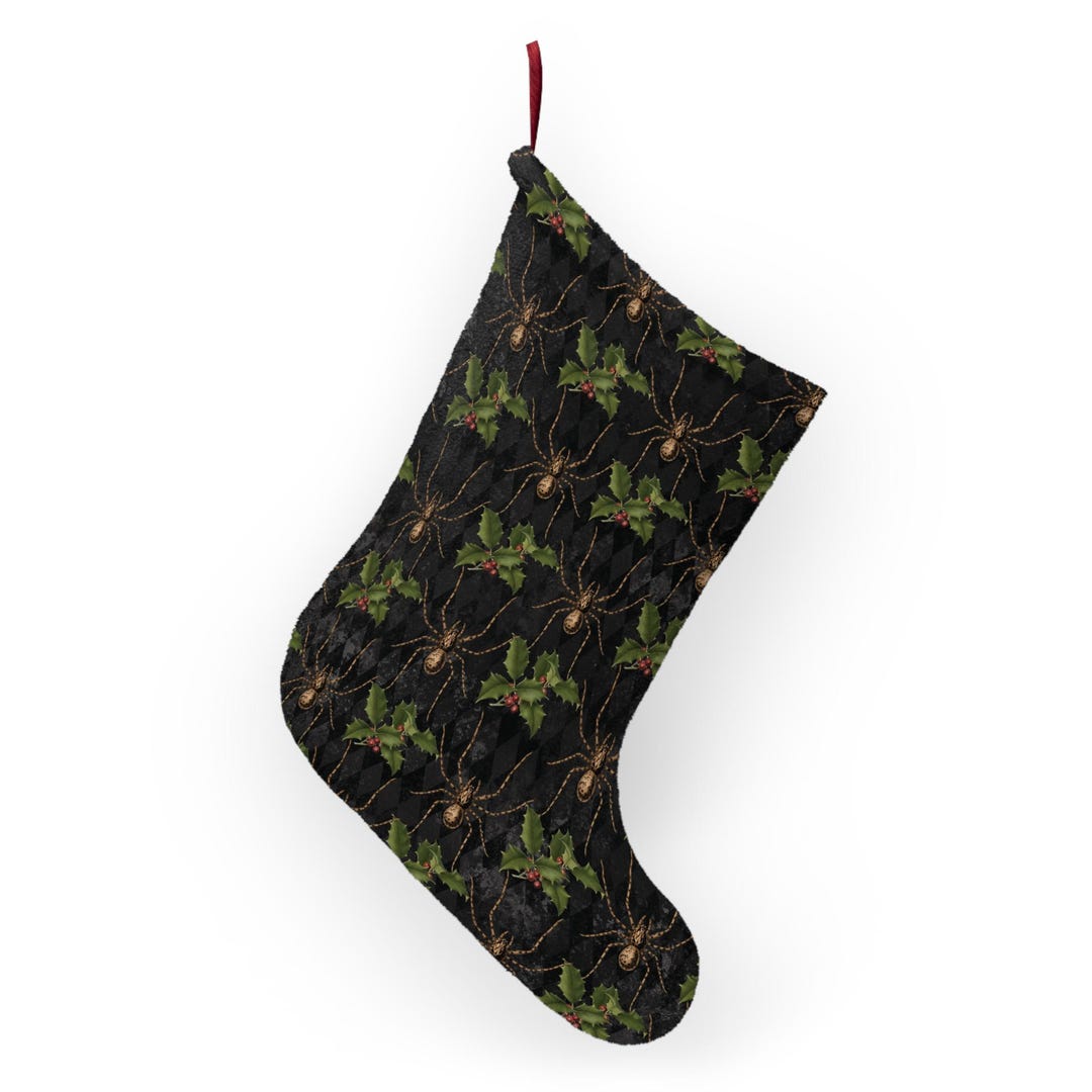 Goth Christmas Stocking Spider Stocking Witchy Vibes Gothic Christmas ...