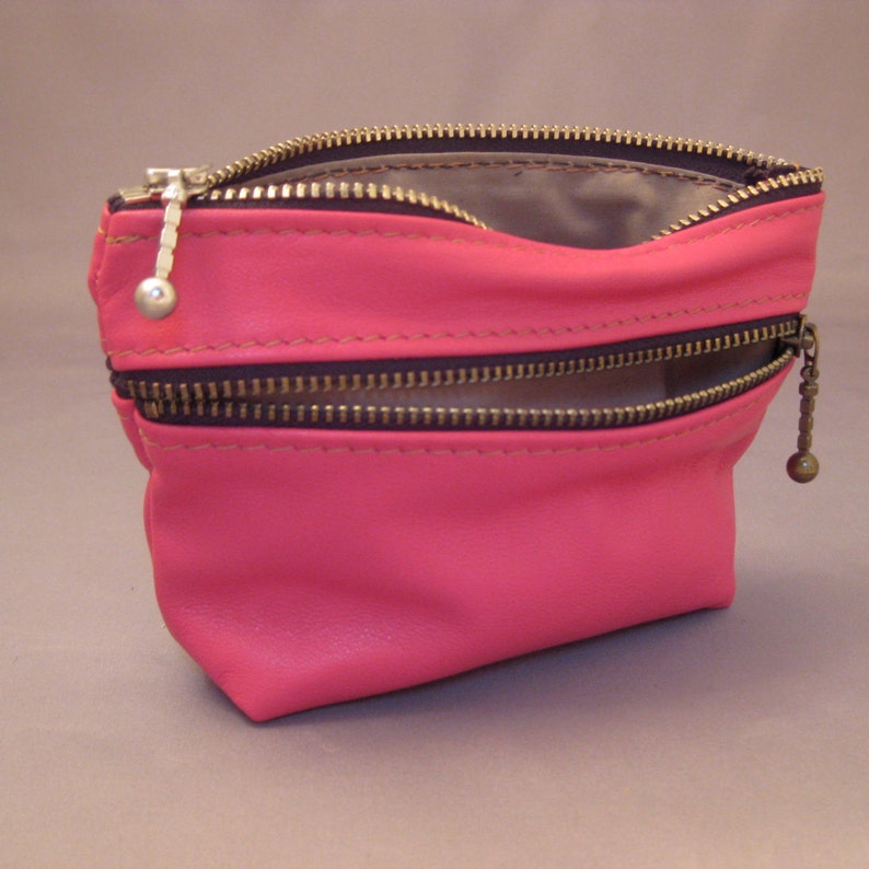 Leather Coin Purse, Small Leather Change Purse, Credit Card Wallet ...