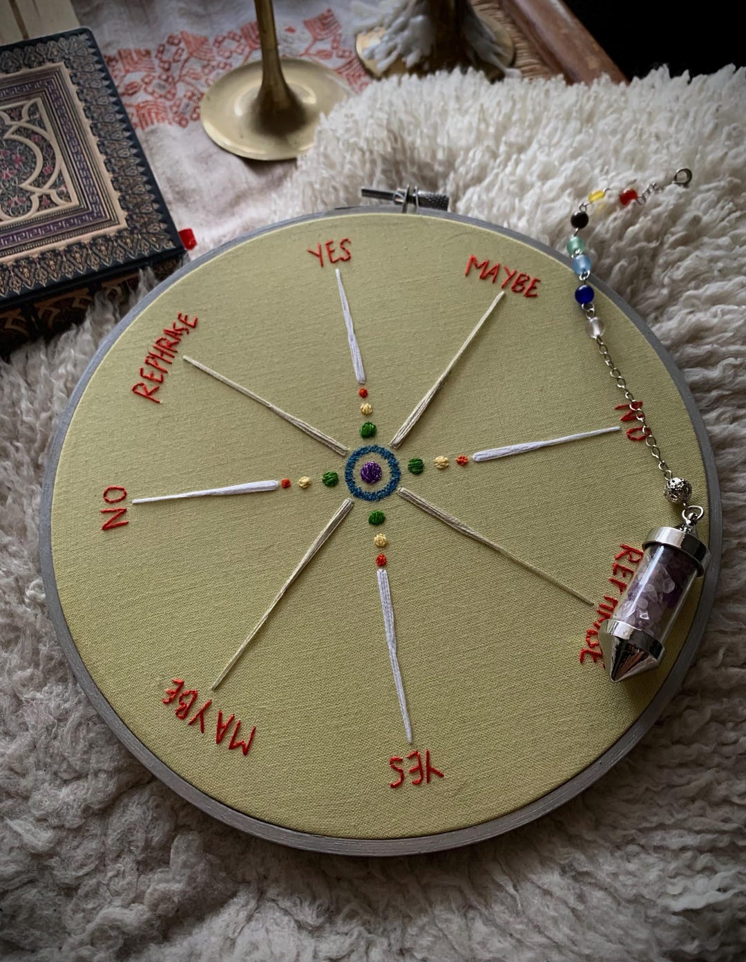 Embroidered Star Pendulum Board - Etsy