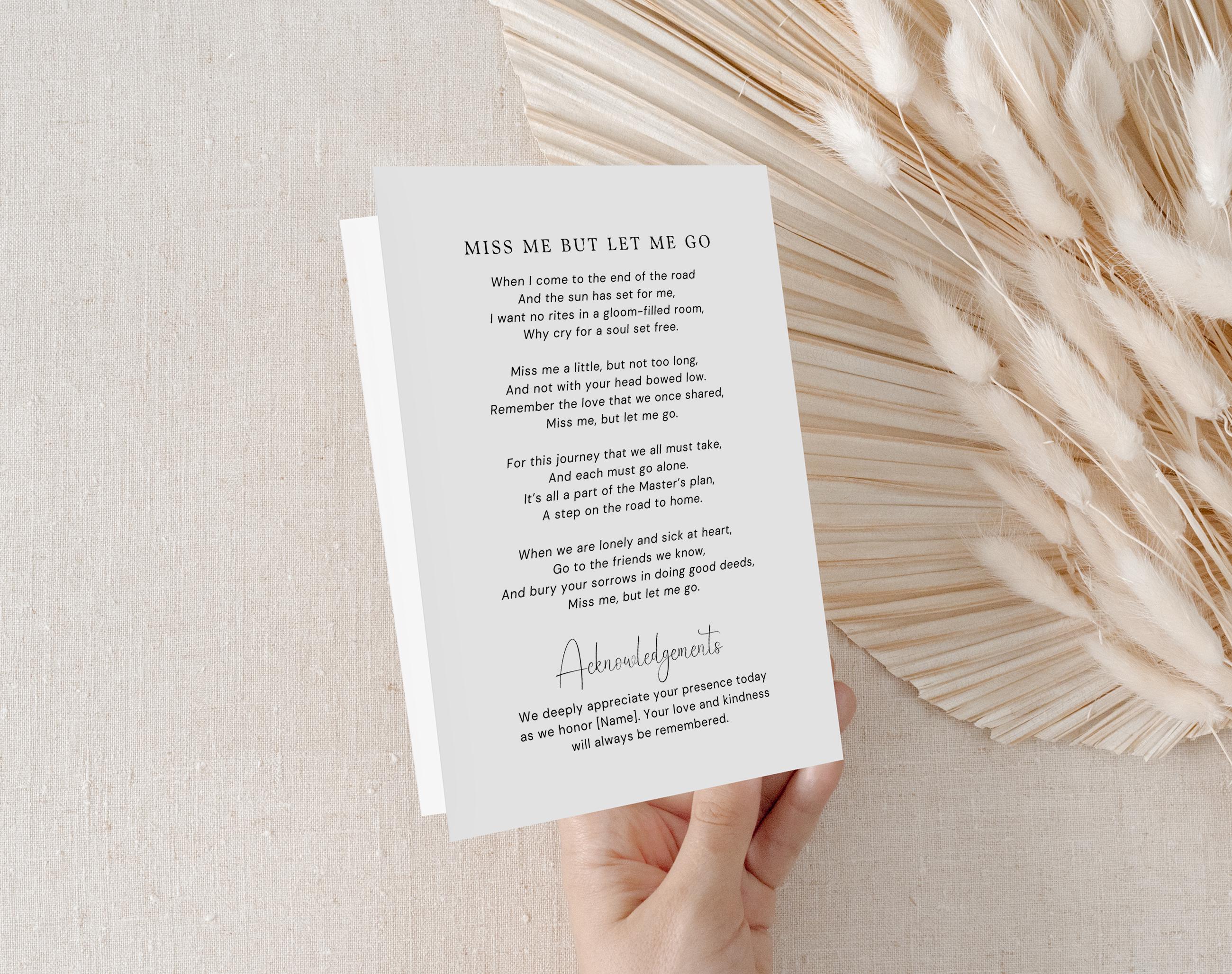 Celebration of Life Program Template, Editable Funeral Program, Modern ...
