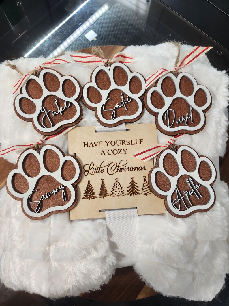 Paw Print Ornament File - Etsy