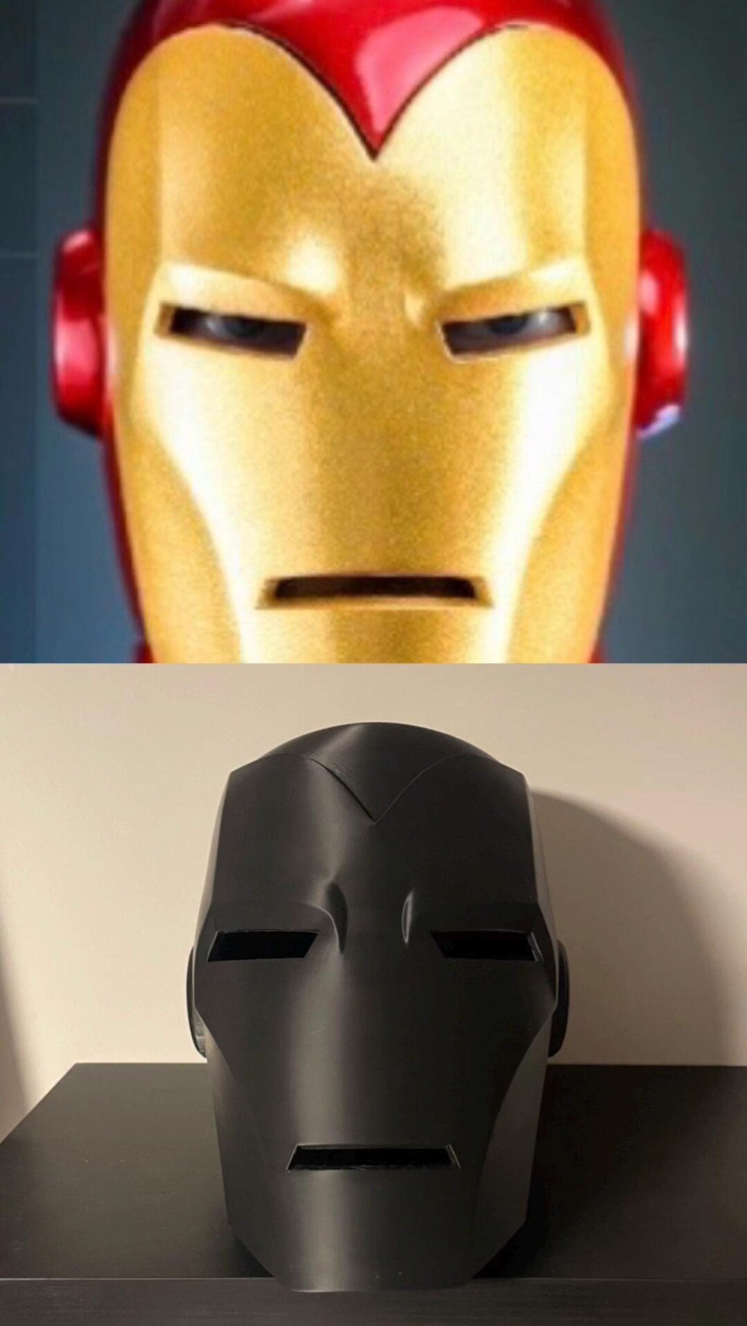 Classic Iron Man Raw 3d Printed Helmet Etsy Uk