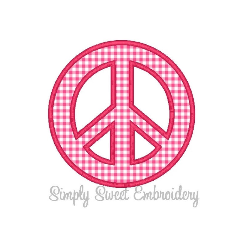Peace Sign Applique - Etsy
