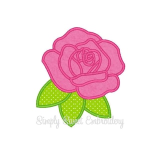 Rose Machine Embroidery Applique Design - Etsy