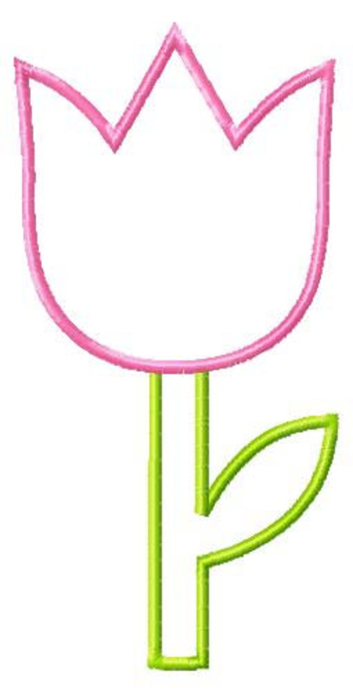 Tulip Machine Embroidery Applique Design - Etsy