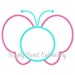Butterfly Monogram Machine Embroidery Applique Design - Etsy