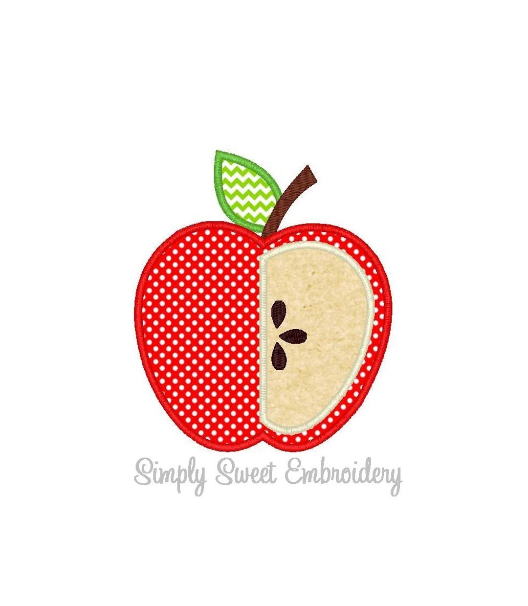 Apple 3 Machine Embroidery Applique Design - Etsy