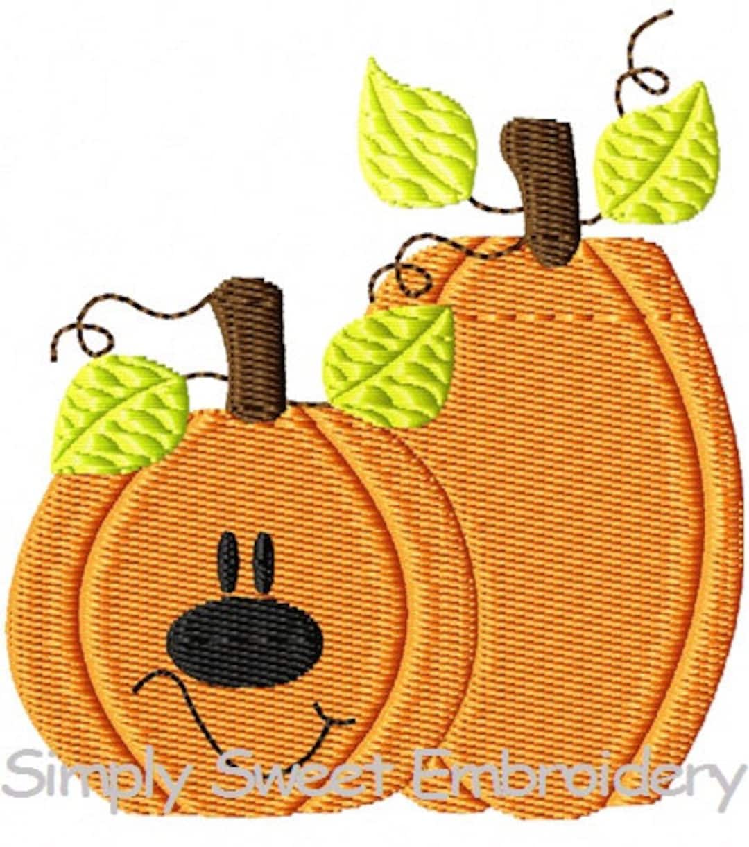 Halloween Pumpkins Machine Embroidery Design Single - Etsy