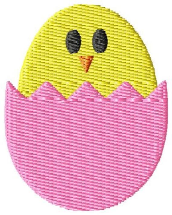 Easter Egg Chick Machine Embroidery Design Mini - Etsy