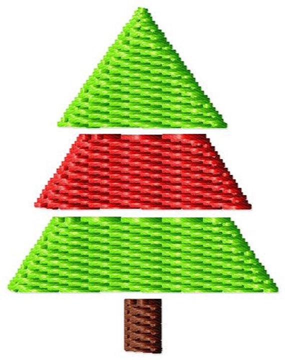 Christmas Tree 2 Machine Embroidery Design Mini | Etsy