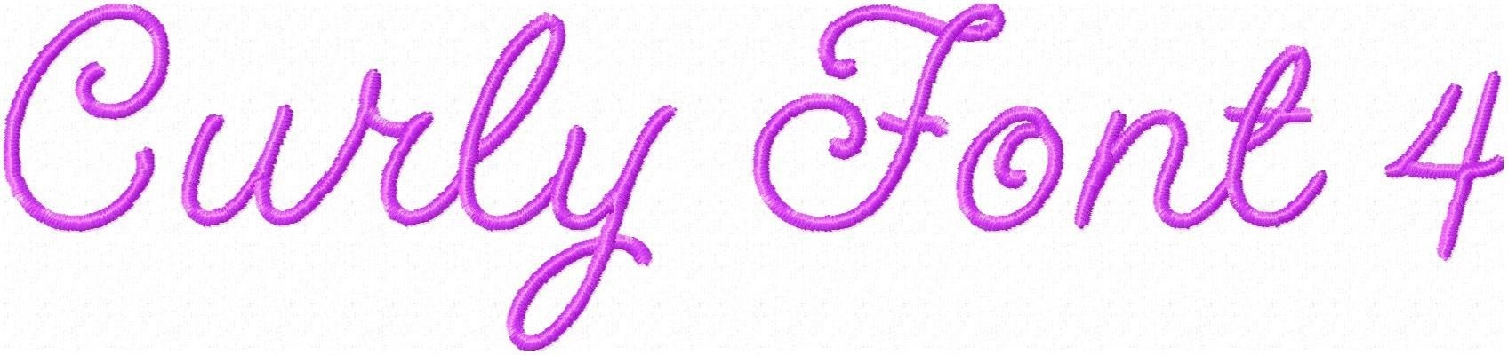 Curly Font 4 Machine Embroidery Monogram Font Design Set 3 - Etsy