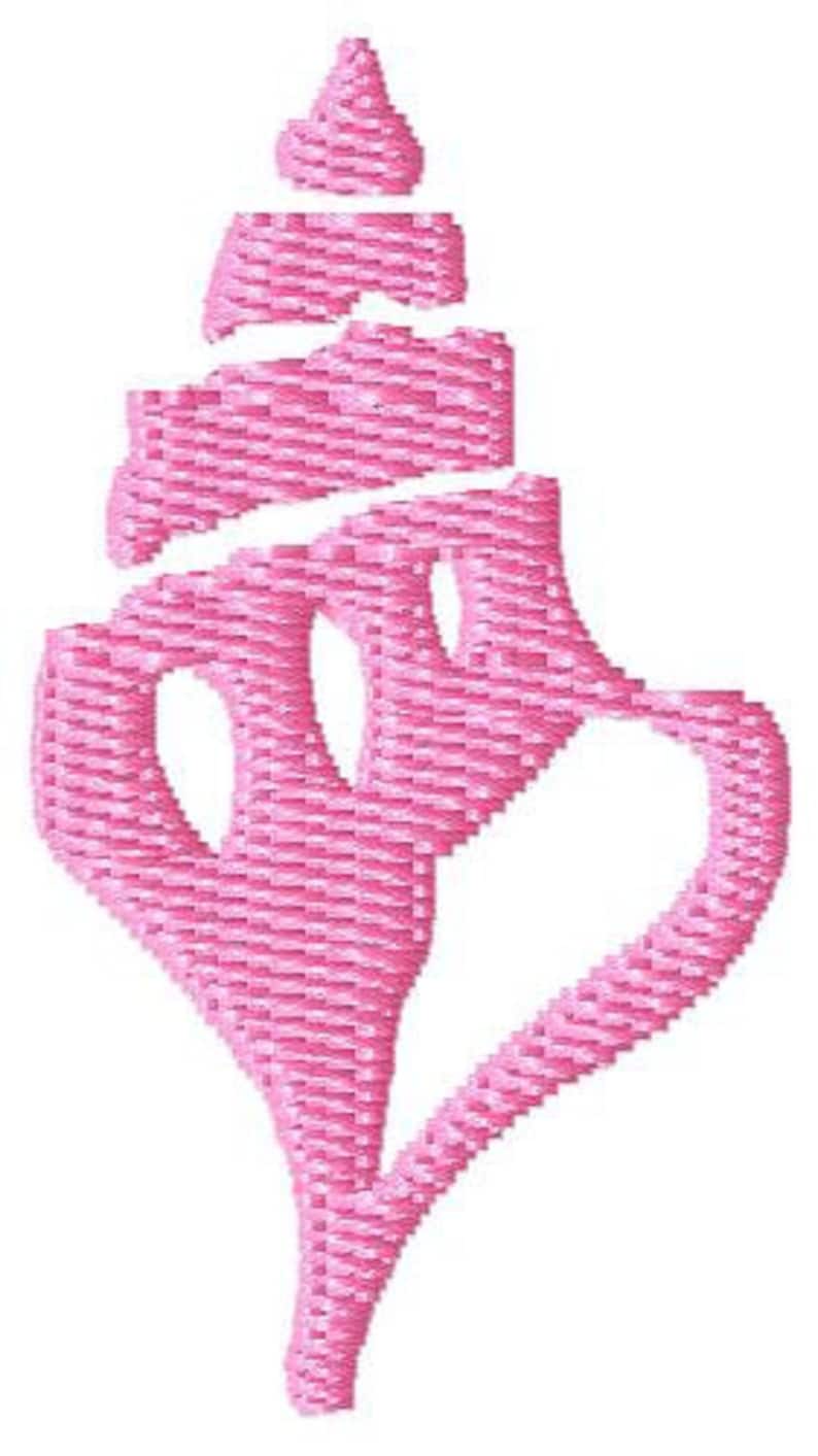 Sea Shell Mini Machine Embroidery Design | Etsy