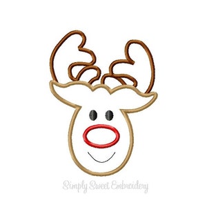 Rudolph Machine Embroidery Applique Design - Etsy