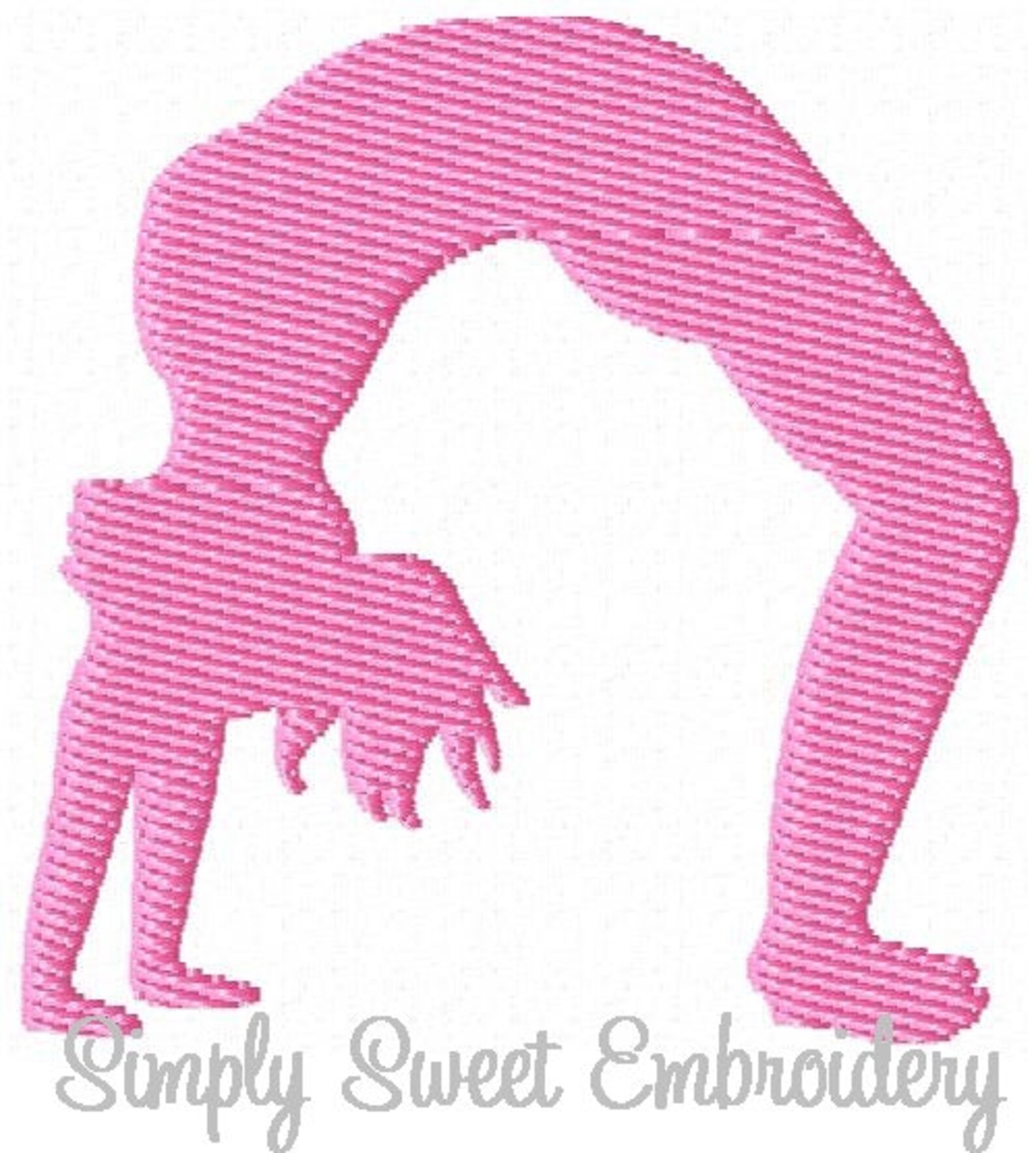 Gymnast Backbend Mini Machine Embroidery Design - Etsy