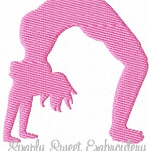 Gymnast Backbend Mini Machine Embroidery Design - Etsy