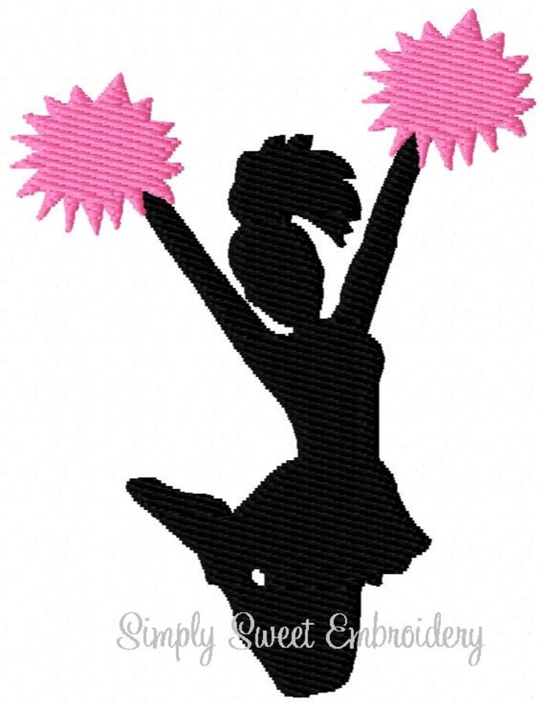 Cheerleader 2 Mini Machine Embroidery Design | Etsy