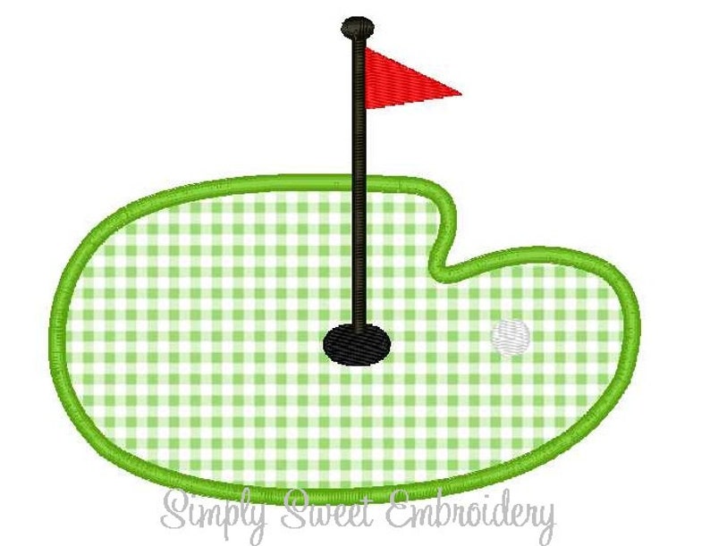 Golf Applique Machine Embroidery Design - Etsy