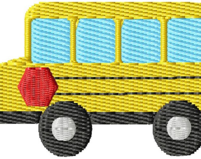 School Bus Mini Machine Embroidery Design INSTANT DOWNLOAD - Etsy