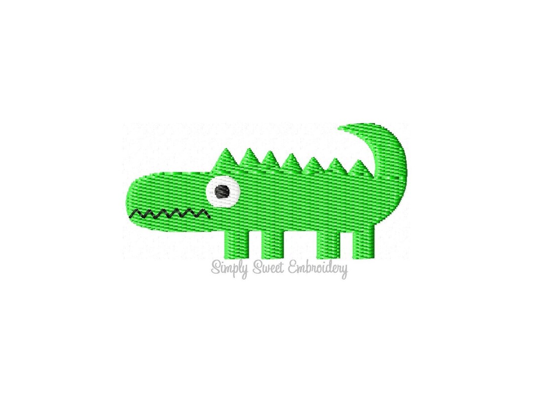 Alligator Machine Embroidery Design Mini - 5 Sizes - Etsy