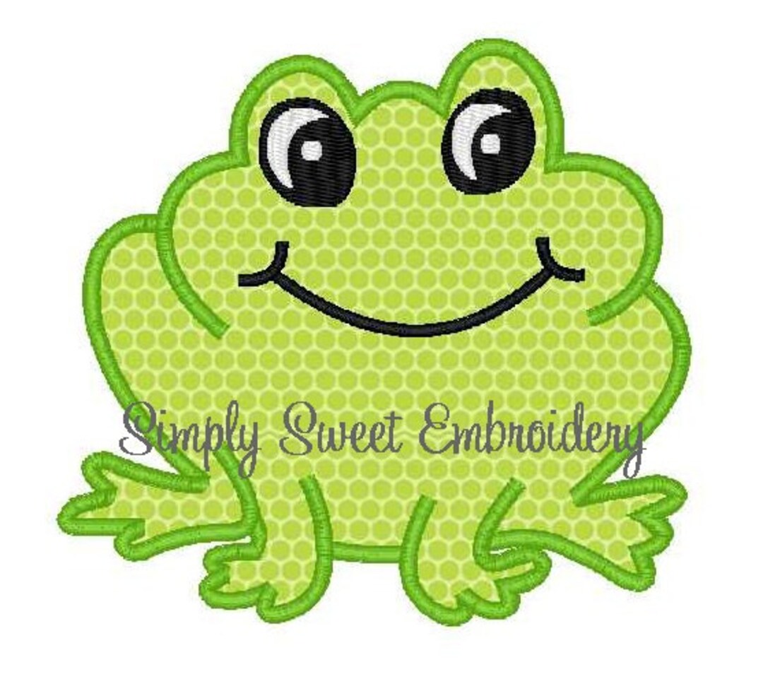 Frog Machine Embroidery Applique Design - Etsy