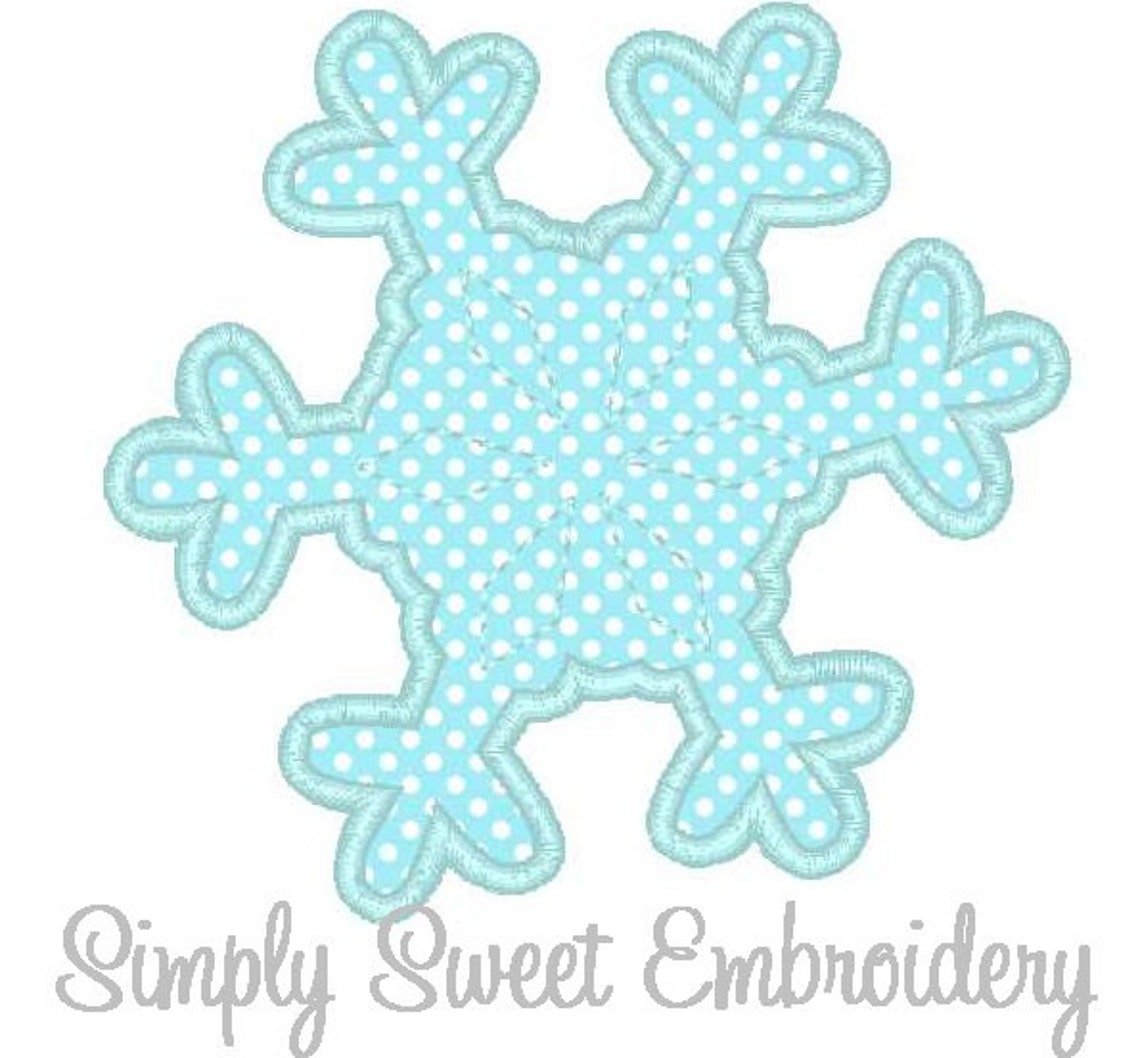 Snowflake Applique Machine Embroidery Design - Etsy