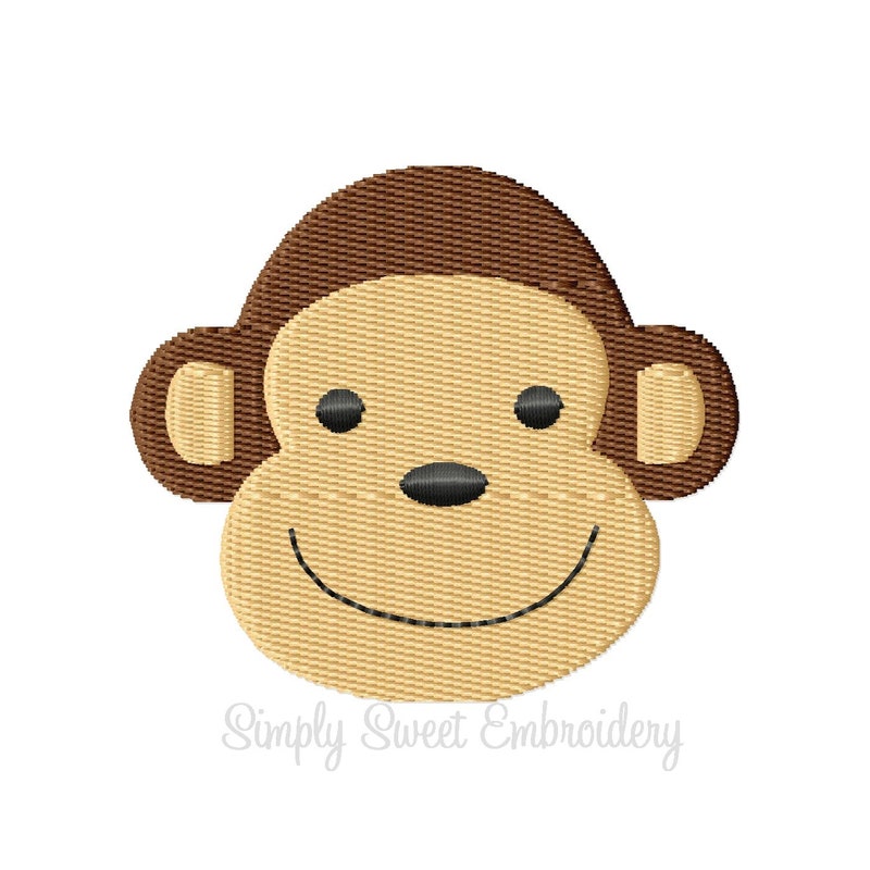 Monkey Embroidery - Etsy