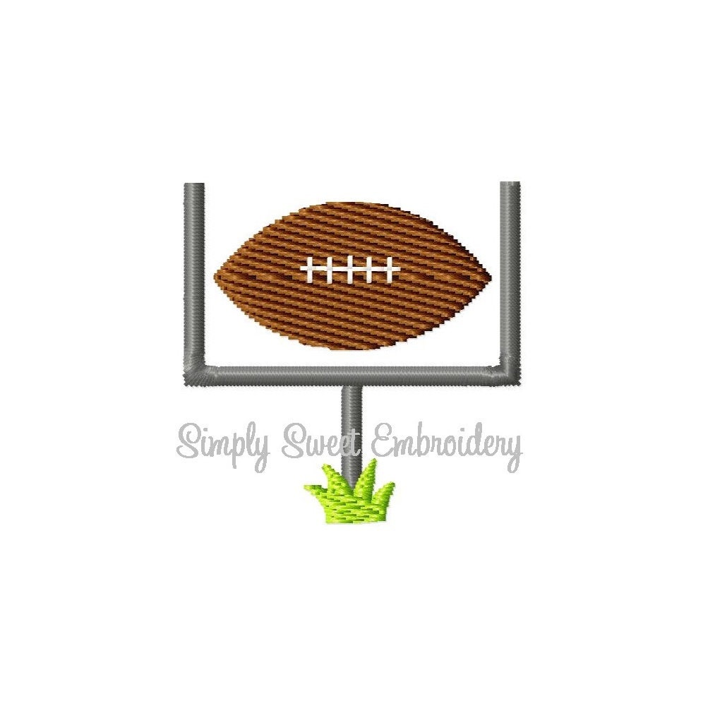 Football Goal Mini Machine Embroidery Design - Etsy