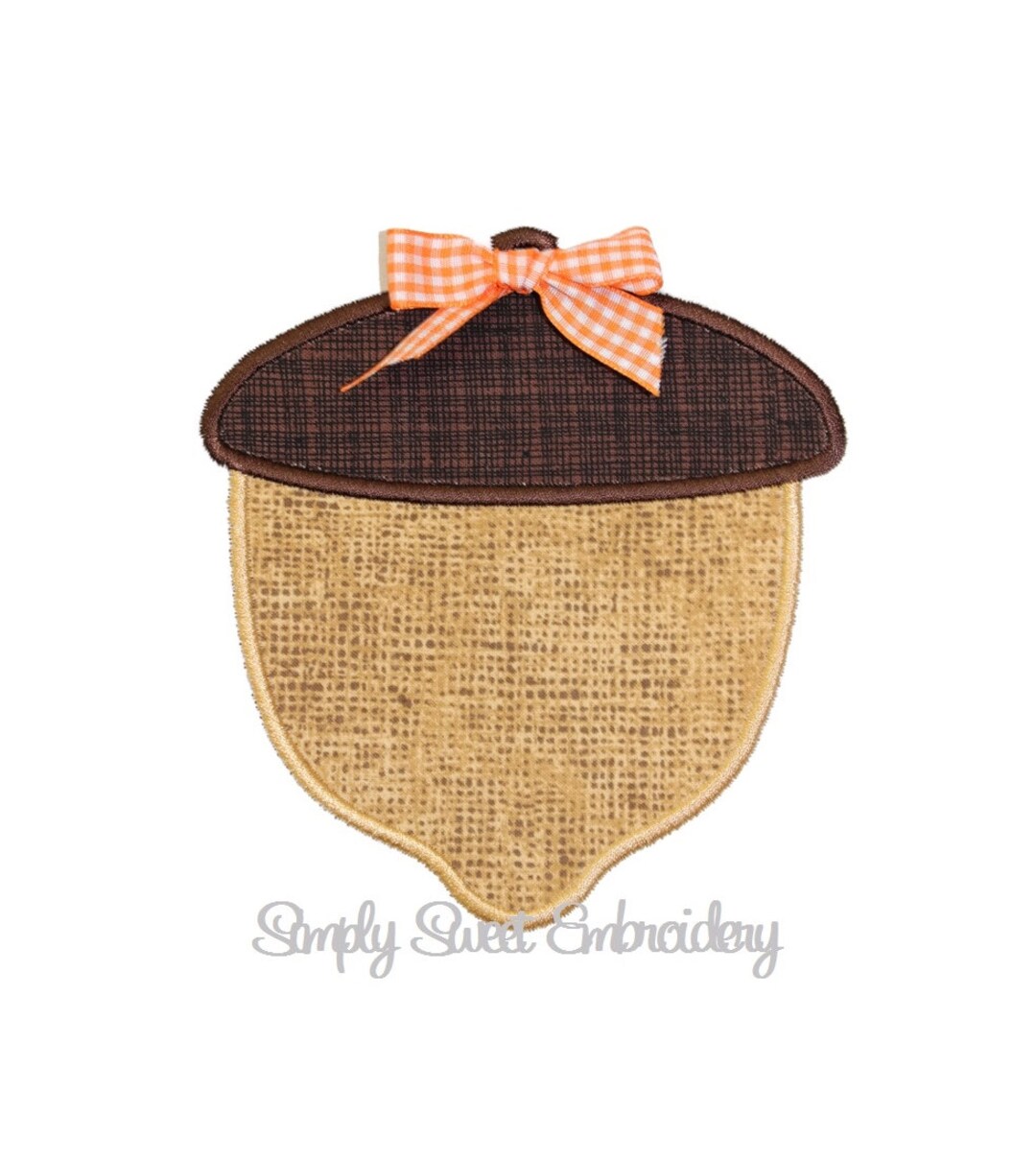 Acorn Machine Embroidery Applique Design - Etsy