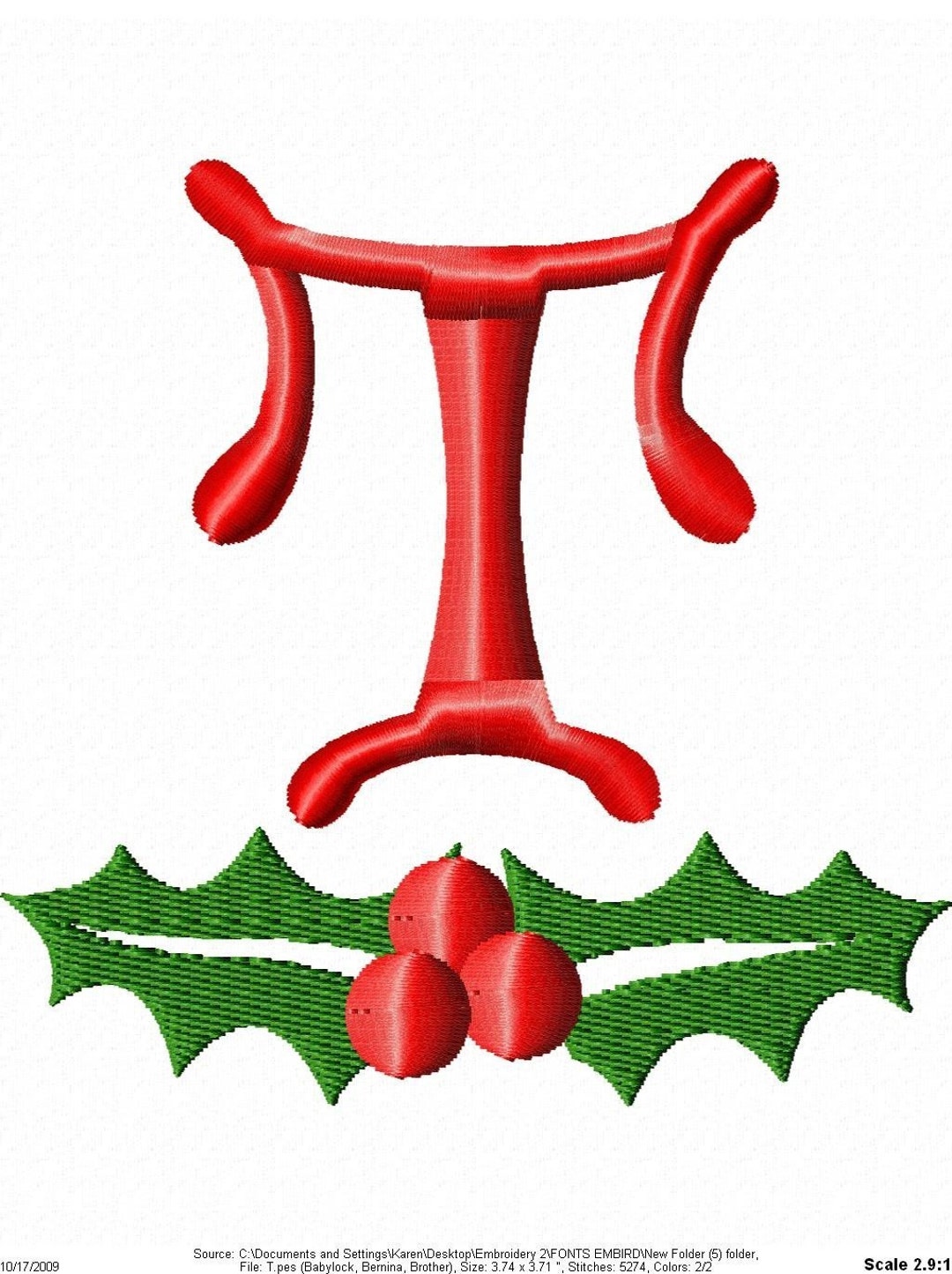 Christmas Holly Machine Embroidery Font Monogram Set - Etsy