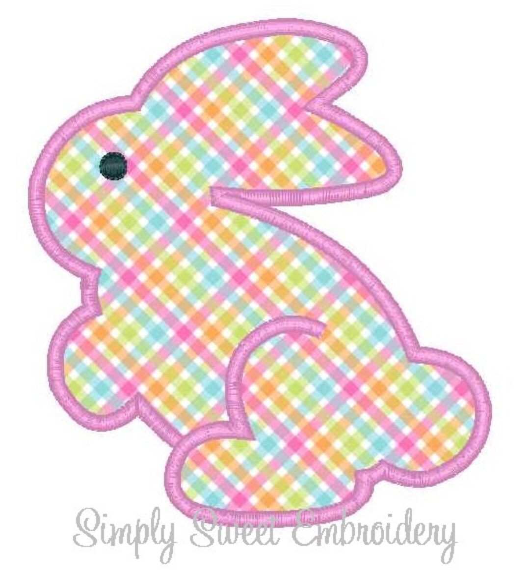 Bunny Machine Embroidery Applique Design - Etsy