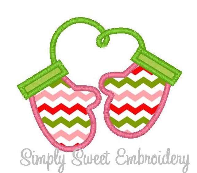Mittens Applique - Etsy