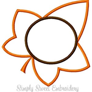 Leaf Monogram Machine Embroidery Applique Design - Etsy
