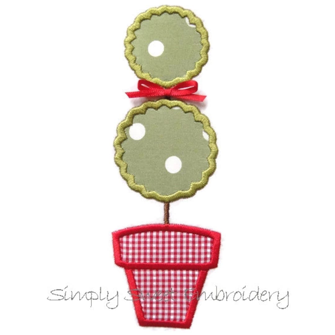 Topiary Machine Embroidery Applique Design - Etsy