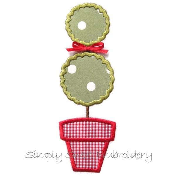 Topiary Embroidery Design - Etsy