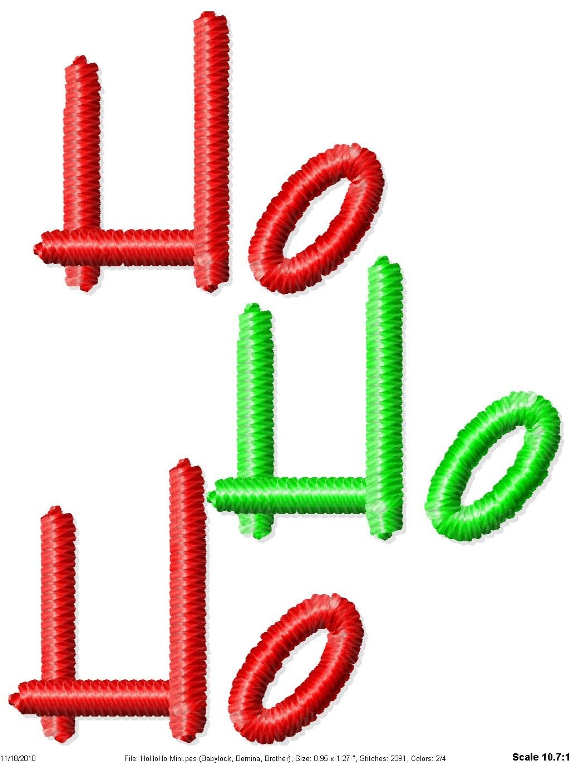 Ho Ho Ho Christmas Machine Embroidery Design Mini - Etsy
