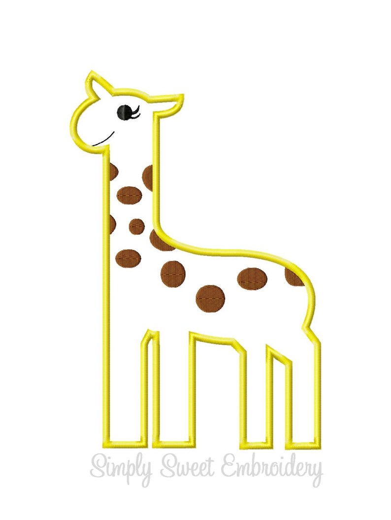 Giraffe Machine Embroidery Applique Design - Etsy