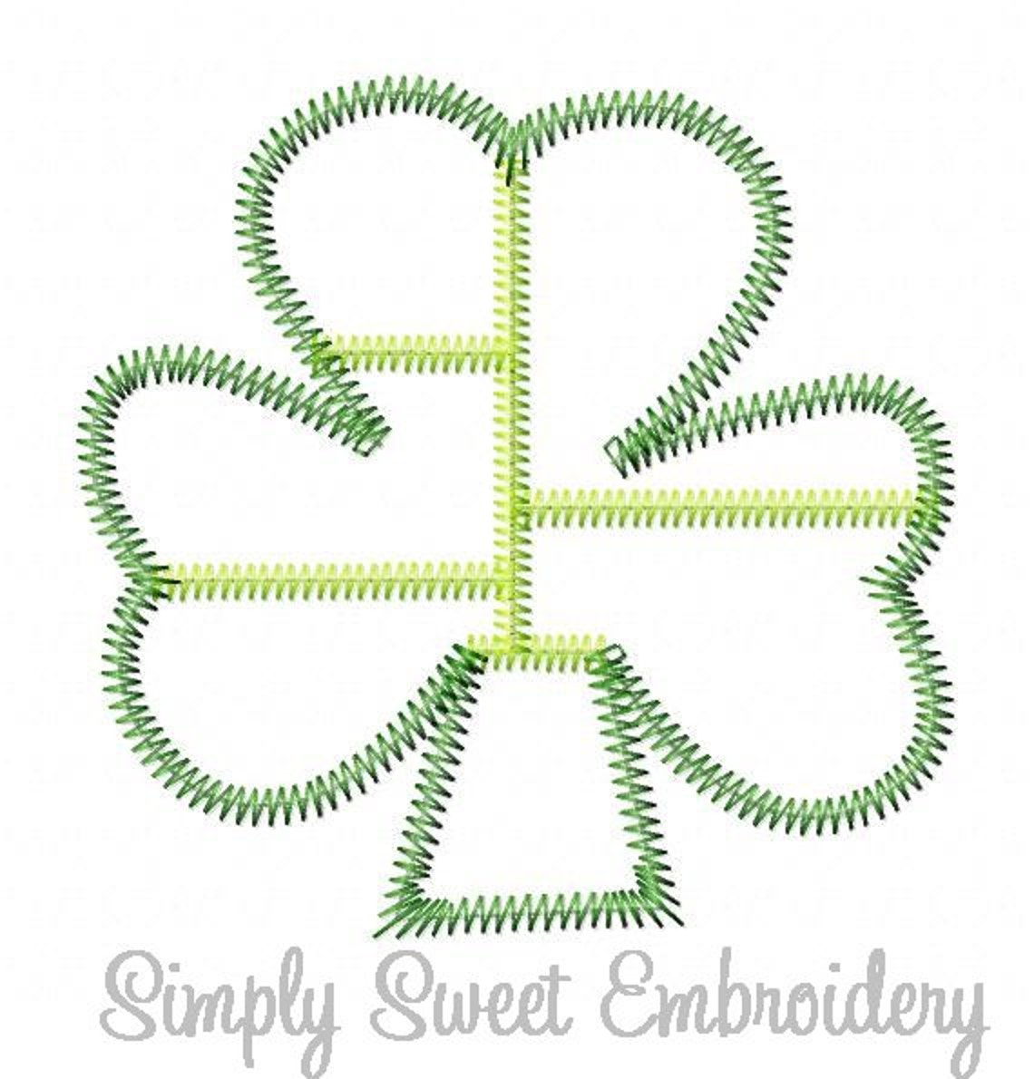 Patchwork Shamrock Machine Embroidery Applique Design - Etsy