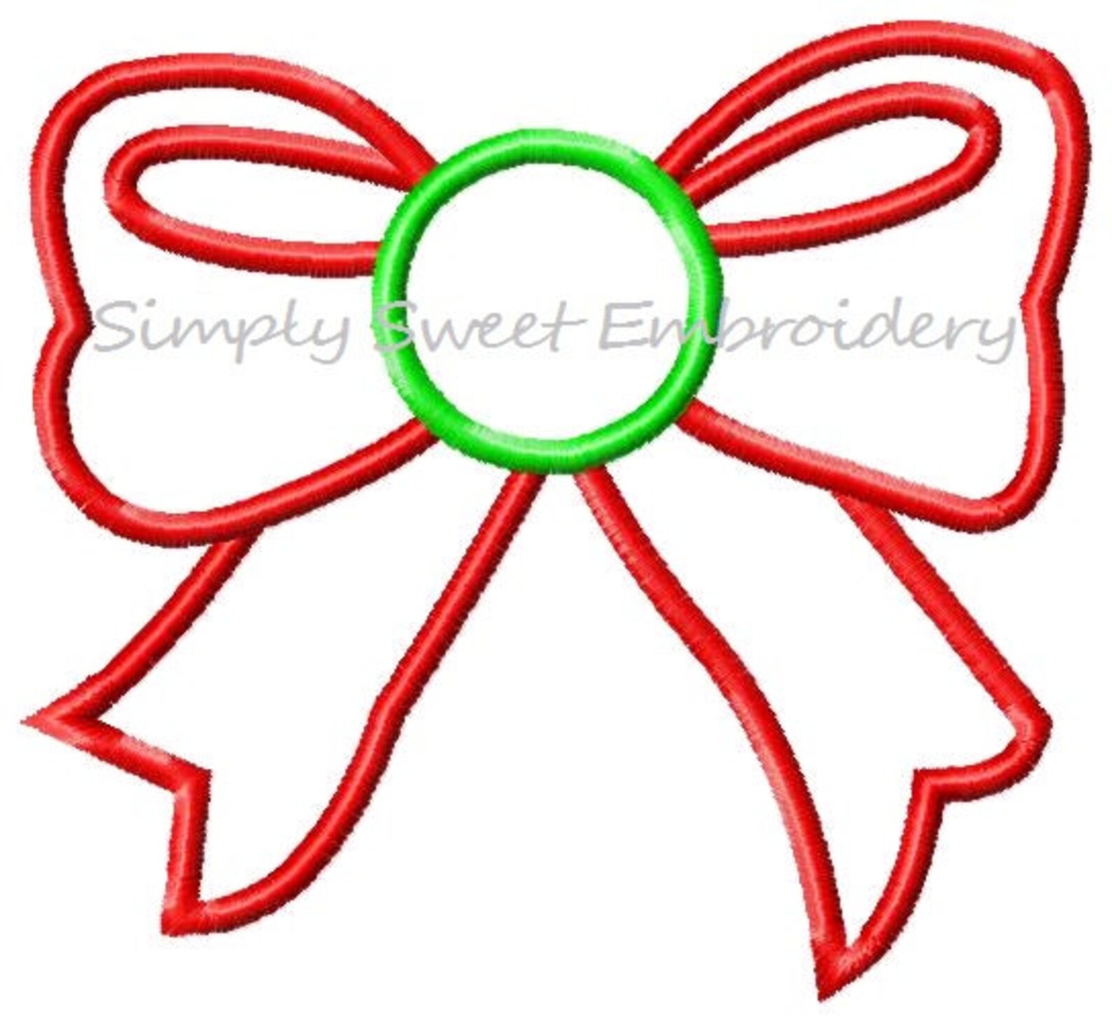 Bow Machine Embroidery Applique Design - Etsy