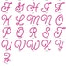 Curly Font 4 Machine Embroidery Monogram Font Design Set 3 Sizes - Etsy