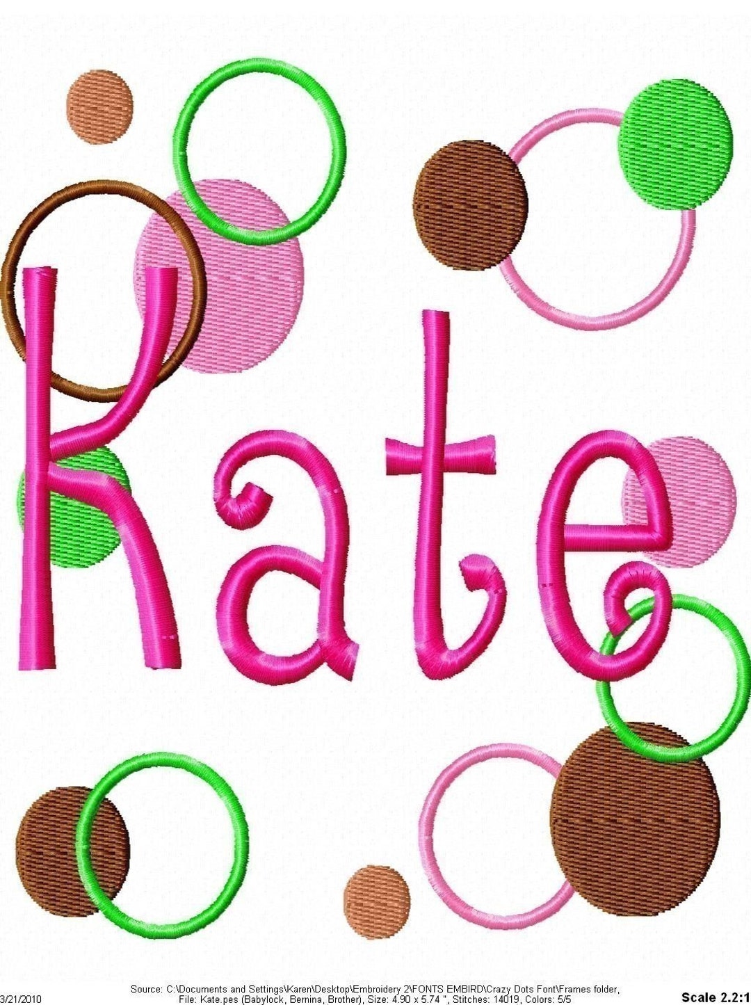 Crazy Dots Frame Machine Embroidery Design 2 Sizes - Etsy